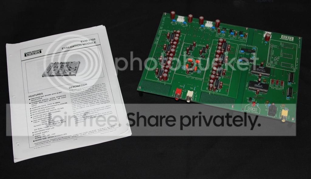 BurrBrown EVM1702 PCM1702 HDCD PMD100 reference demo board | diyAudio